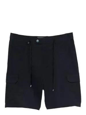 DISTRETTO 12 Cargo Bermuda Shorts With Drawstring - Blue
