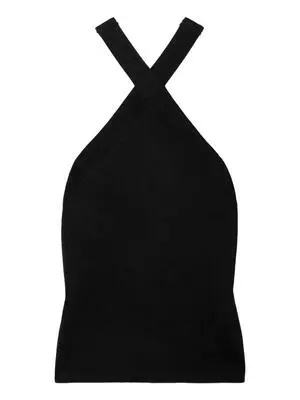 NILI LOTAN Helena Halterneck Tank Top - Black
