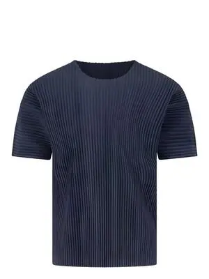 Issey Miyake Pleated T-shirt Blue