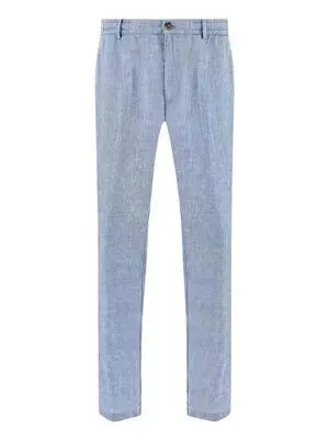 Paul & Shark Linen Chino Trousers Blue