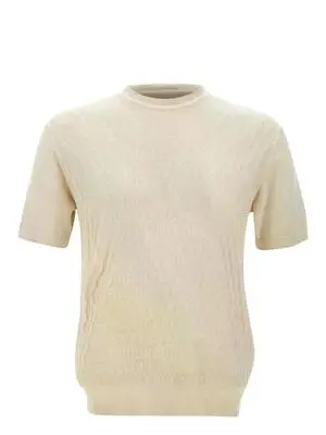 Peuterey Textured Crew Neck T-shirt - Neutrals