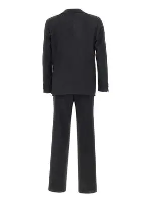 MANUEL RITZ Flap-pockets Two-button Suit - Black
