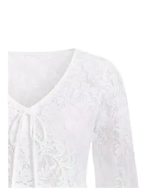 Michael Kors Lace V-neck Top - White