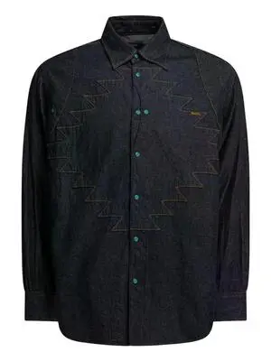 Kapital Zigzag Embroidery Shirt - Blue