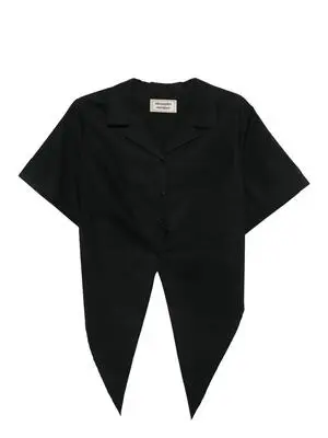 ALESSANDRO ENRIQUEZ Buttoned Cotton Top - Black