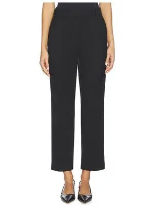 EAVES Jodi Classic Suiting Cropped Pant - Black