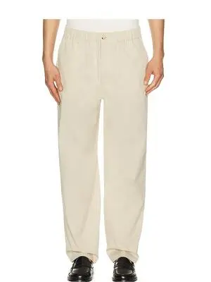 FRAME Relaxed Cotton Twill Trousers - Brown
