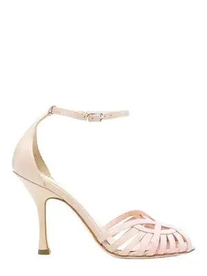 ANNA F. Woven Strap Sandals - Neutrals