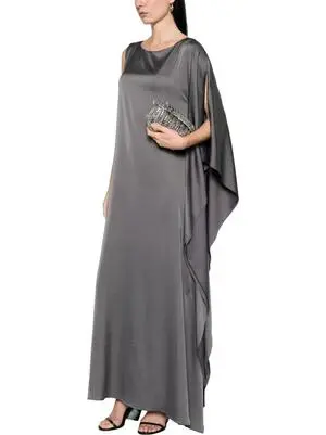 SILKYLICIOUS Muse Asymmetric Maxi Dress - Grey