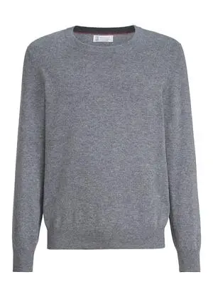 Brunello Cucinelli Cashmere Crew Neck Sweater - Grey