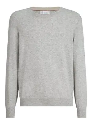 Brunello Cucinelli Cashmere Crew Neck Sweater - Grey