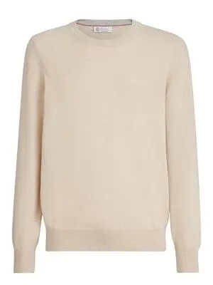 Brunello Cucinelli Cashmere Crew-neck Sweater - Beige