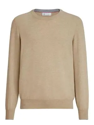 Brunello Cucinelli Brunello Cucinelli Cashmere Crew-Neck Sweater Brown