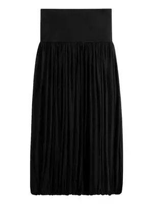TOTEME Gathered Midi Skirt - Black