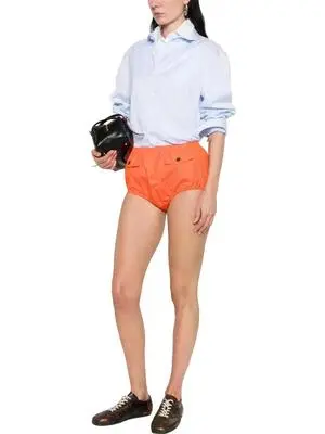 Prada Button Flap Pocket Shorts - Orange