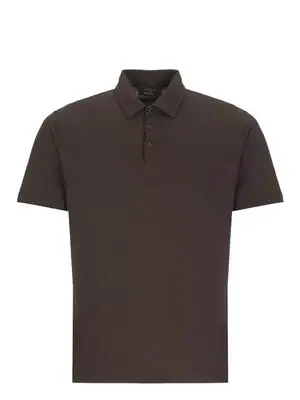 ZANONE Short-sleeve Polo Shirt - Brown