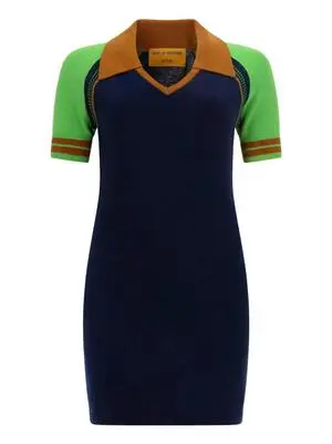 Guest In Residence V-neck Collared Dress - Blue