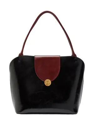 Versace Large Leather Tote Bag - Black