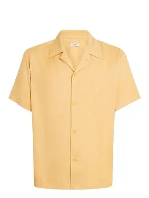 Sandro Linen Short-sleeve Shirt - Yellow