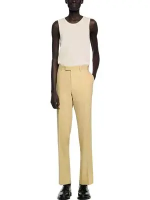 Sandro Wool Blend Suit Trousers - Neutrals