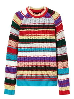 Aimé Leon Dore Striped Crewneck Cotton-knitted Sweater - Multi