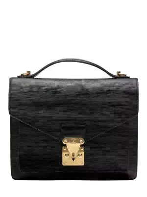 LOUIS VUITTON Epi Monceau 28 Satchel - Black