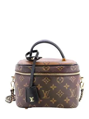 LOUIS VUITTON Vanity Handbag Reverse Monogram Canvas Pm Satchel - Brown