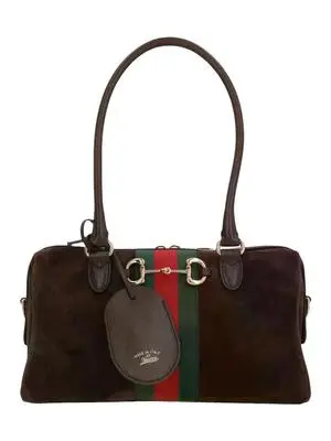 Gucci Medium Borsetto Leather Tote Bag - Brown