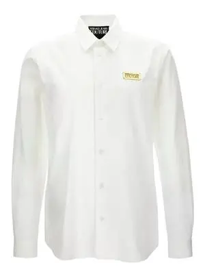 Versace Logo Patch Shirt - White
