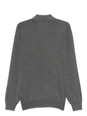 Brunello Cucinelli Button Long-sleeve Polo Shirt - Grey