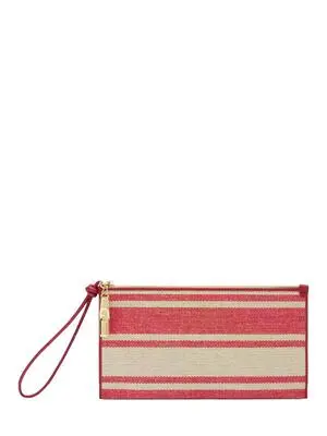 Furla Striped Envelope Clutch Bag - Red