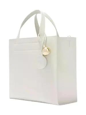 Furla Divide Ball Charm Tote Bag - White