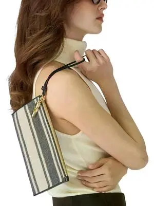 Furla Iride Striped Clutch Bag - Blue