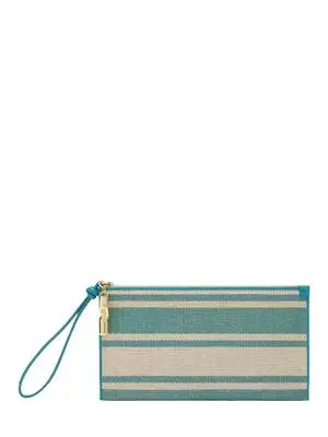 Furla Iride Striped Clutch Bag - Blue