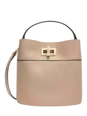 Furla Amelia Leather Bucket Bag Neutrals