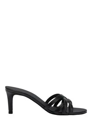 Furla Crossover-Strap Leather Sandals Black