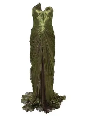 IRIS SERBAN Leave" Maxi Dress - Green