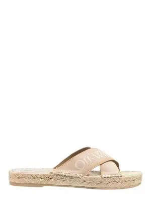 Off-White Bookish Criss-cross Espadrille - Neutrals