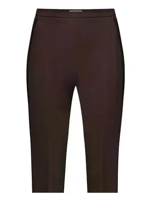 Elisabetta Franchi Satin Band Bootcut Trousers - Brown