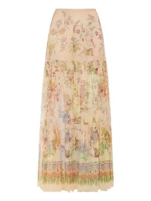 Etro Floral Print Skirt - Neutrals