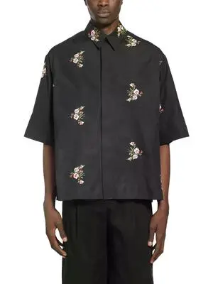 Simone Rocha Floral Shirt - Black