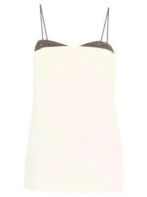 ENTIRE STUDIOS Sleeveless Square Neck Mini Dress - Neutrals