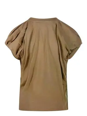 NUDE Gathered T-shirt - Neutrals