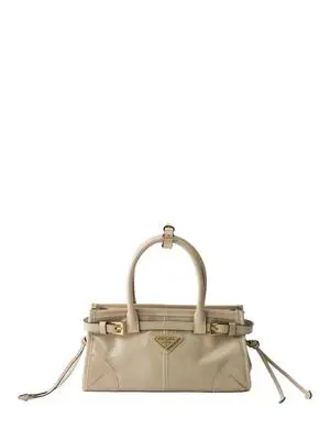 Prada Prada Bonnie Leather Mini Handbag Neutrals