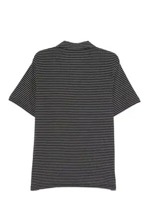 Emporio Armani Striped Polo Shirt - Black