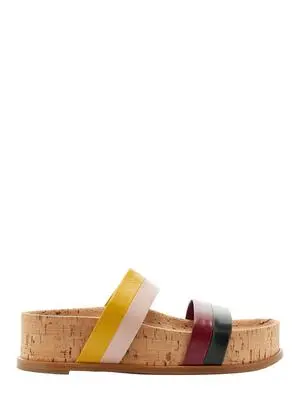 GABRIELA HEARST Gabriela Hearst Leather-Trimmed Flatform Sandals