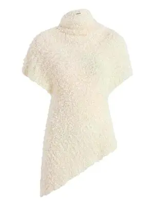 Khaite Asymmetrical Textured Top - Neutrals