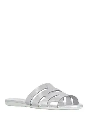 Hogan Flat Metallic Sandals - Silver