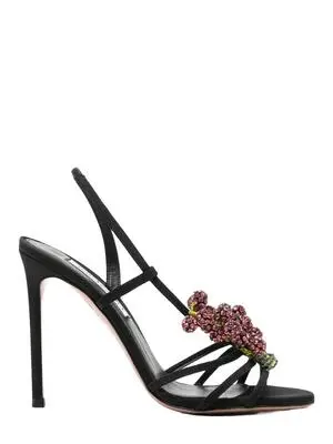 AQUAZZURA Beaded Strap Heeled Sandals