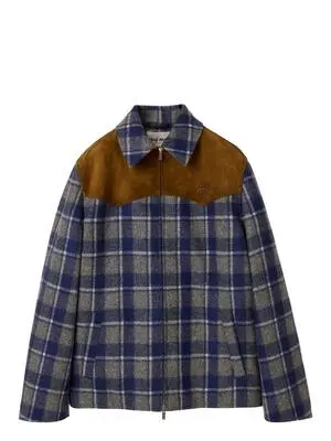 Miu Miu Wool Check Jacket - Grey
